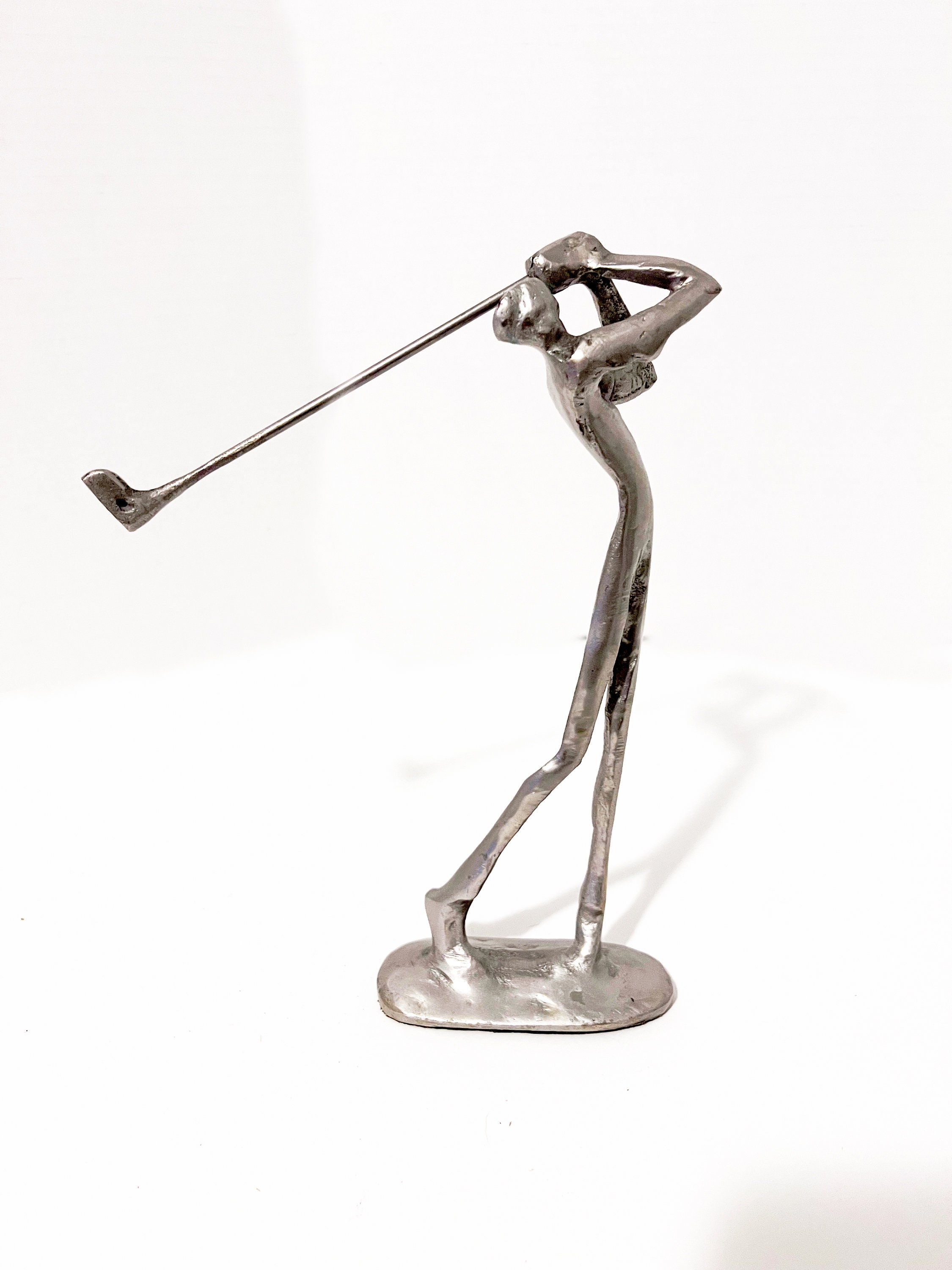 Vintage Brutalist Style Swinging Golfer Statue/sculpture of Man Golfing ...