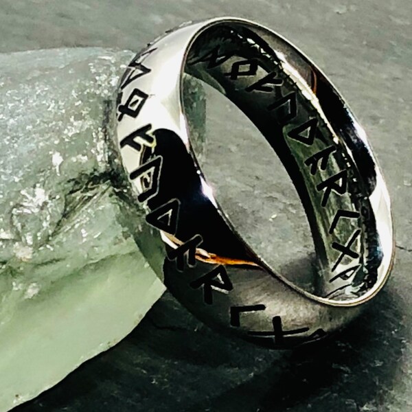 Rune Wedding Ring - Etsy