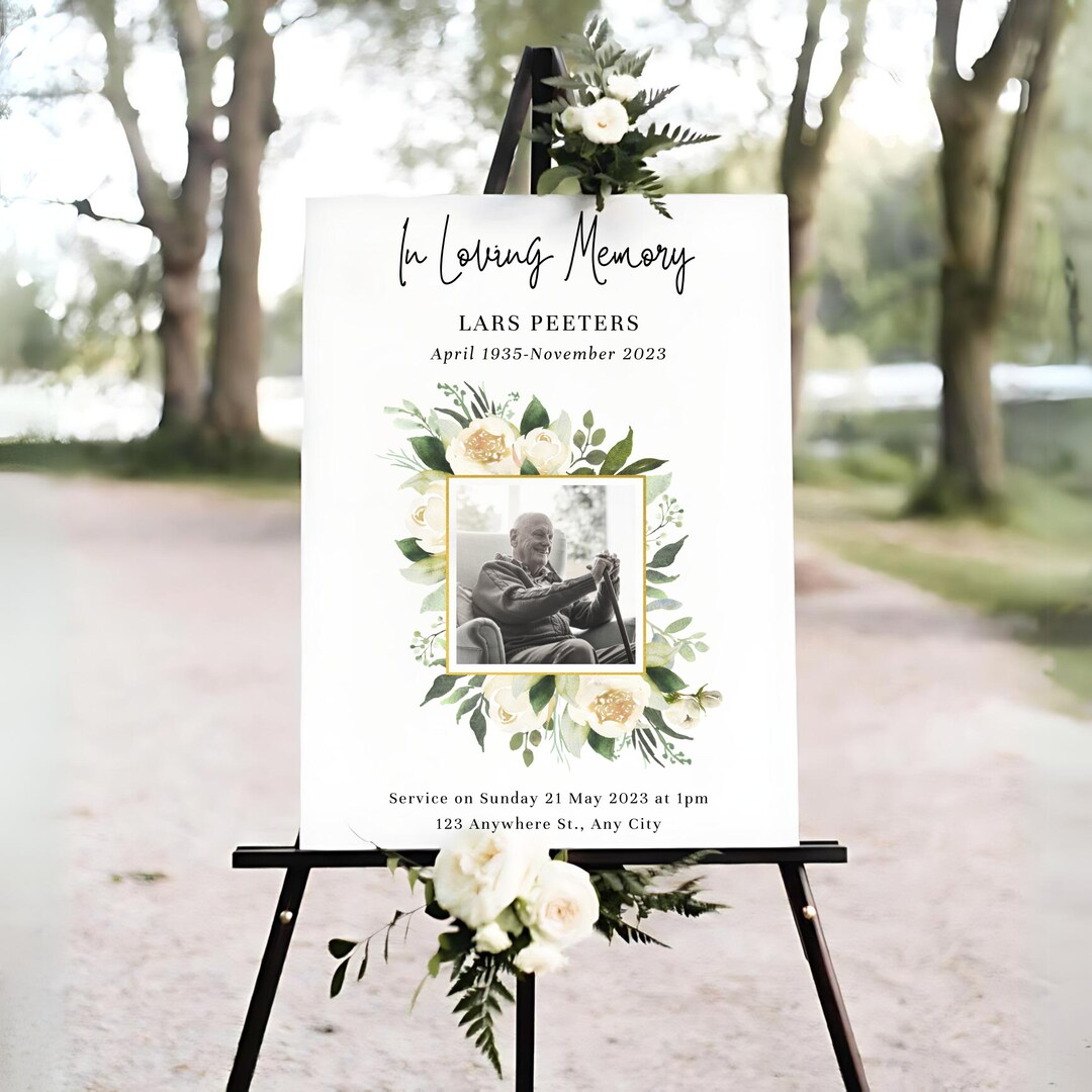 Editable Funeral Welcome Sign Digital Download Memorial Sign Funeral ...