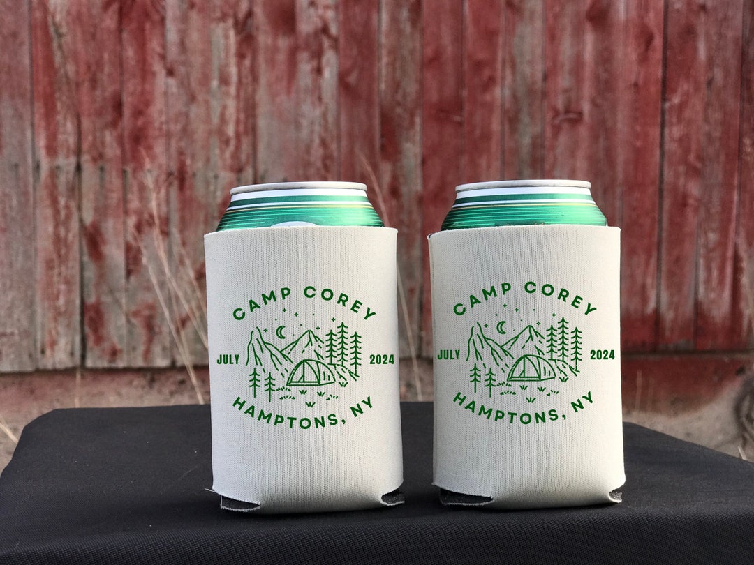 Camp Bachelorette Coozies, Bachelorette Party Can Coolers, Custom ...