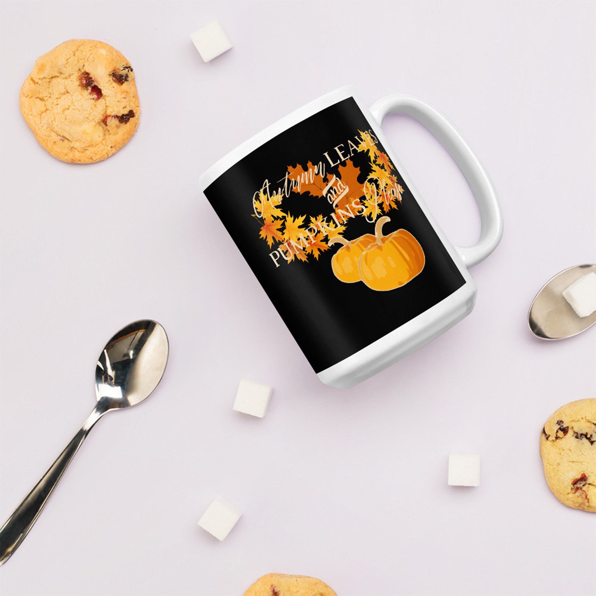 Autumn Leaves and Pumpkins Please Coffee Mug | Cute Fall Mug | Fall ...