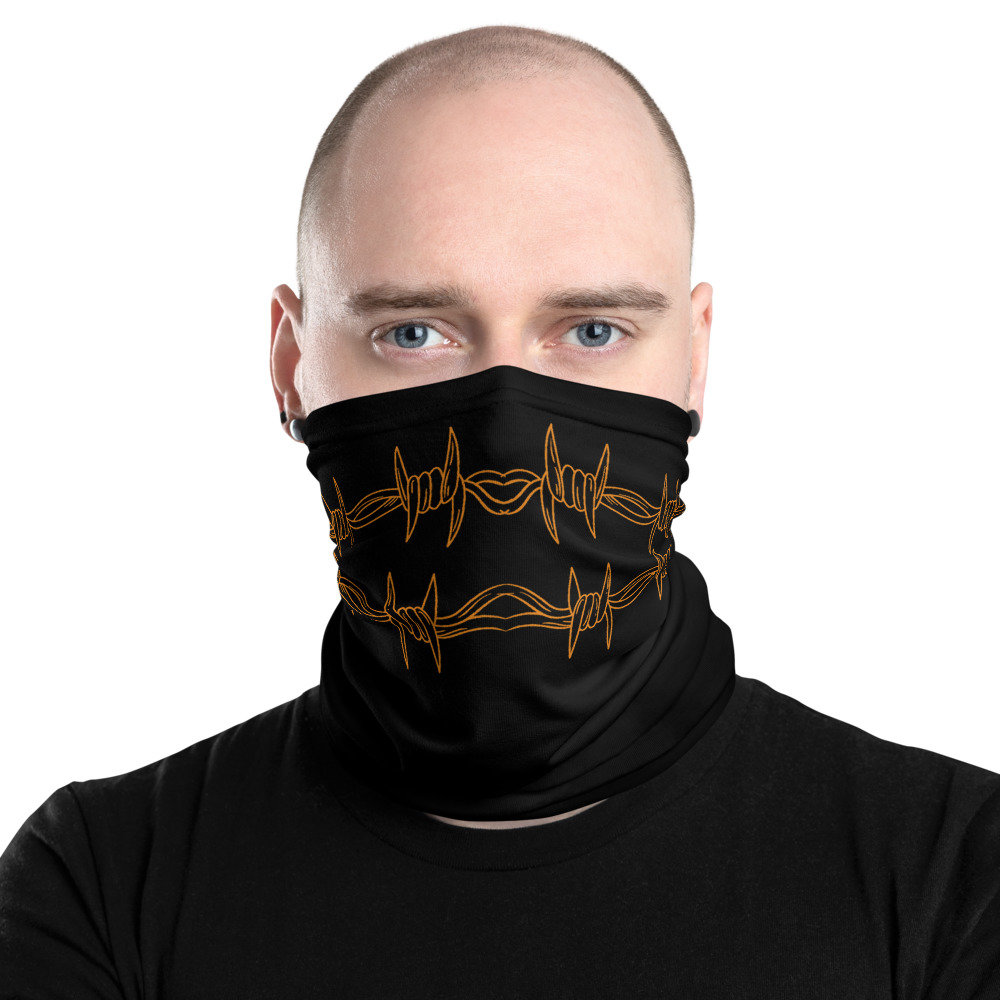 Barbed Wire Face Mask | Barbed Wire Black Face Covering | Biker Metal ...