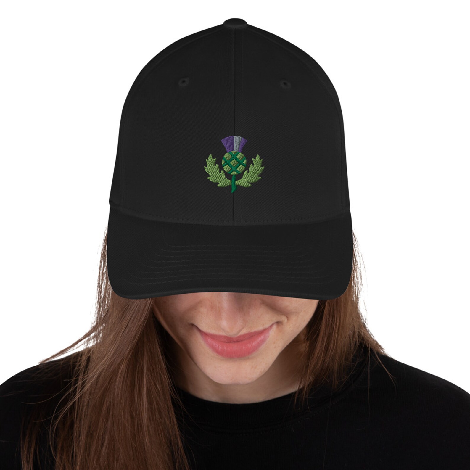 Scottish Thistle Structured Twill Cap | Scottish Thistle Baseball Cap ...