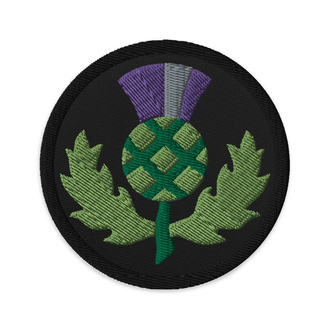 Scottish Thistle Embroidered Patches | Scottish Thistle Embroidered ...