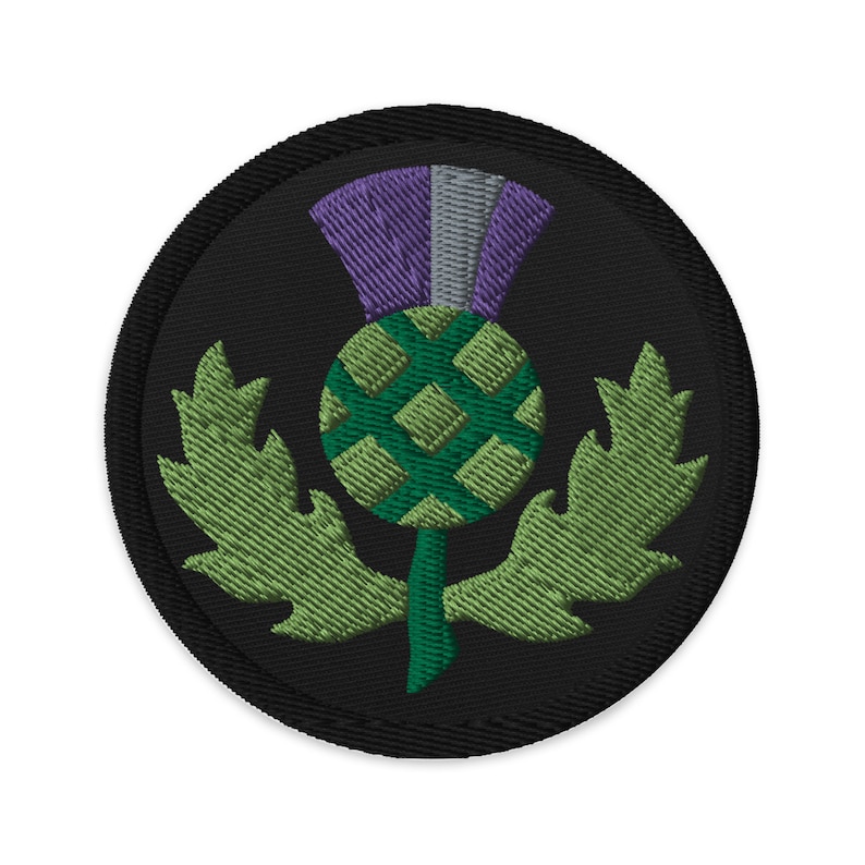 Scottish Thistle Embroidered Patches | Scottish Thistle Embroidered ...