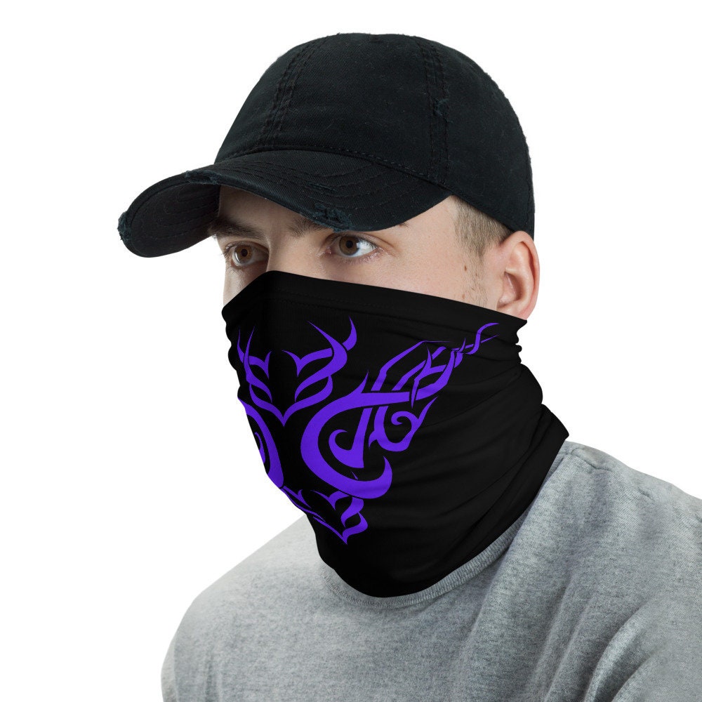 Purple Ninja Face Mask | Purple and Black Cloth Face Mask | Purple and ...