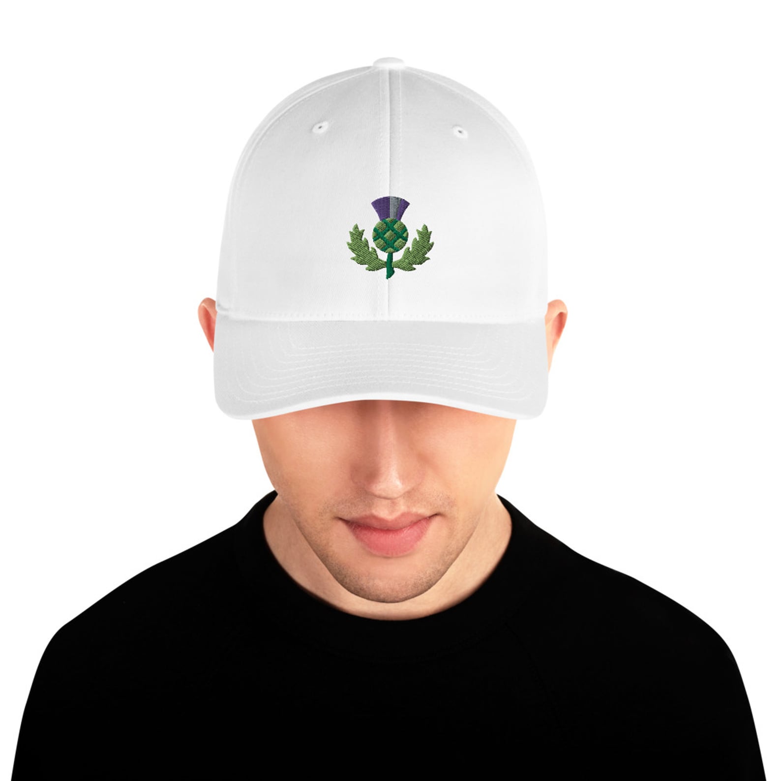 Scottish Thistle Structured Twill Cap | Scottish Thistle Baseball Cap ...