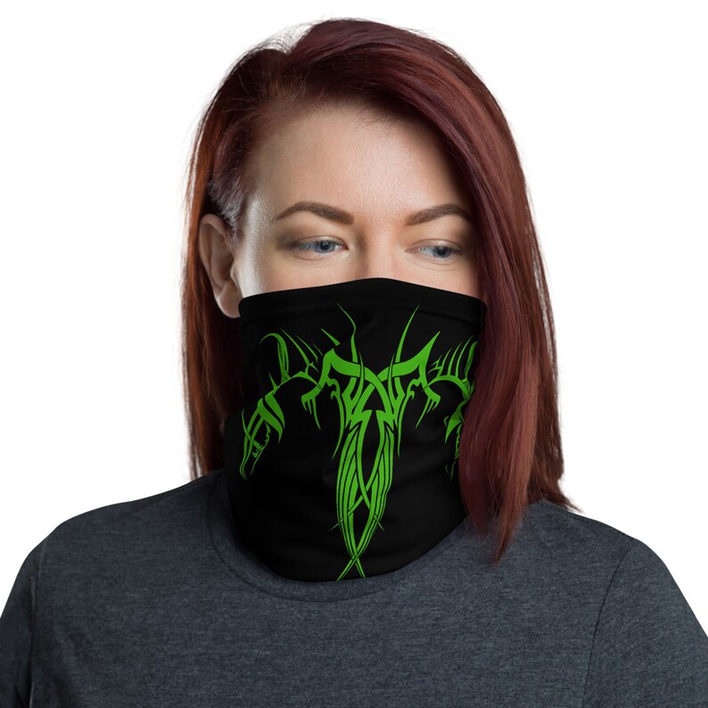 Black + Green Ninja Face Mask | Green +black Cloth Face Mask | Green ...