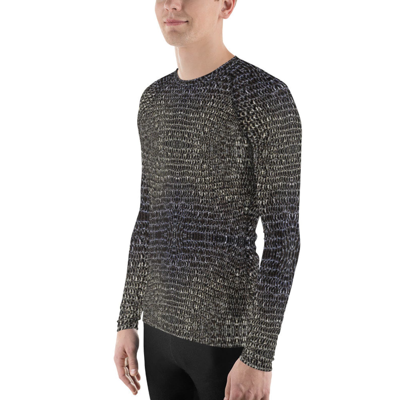 Chainmail Men's Rash Guard | Medieval Armor Long-sleeve Shirt | Knight ...