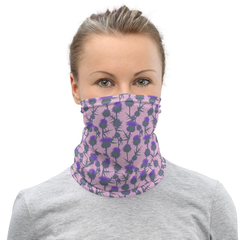 Scottish Thistle Face Mask | Scottish Highlands Cloth Face Mask ...