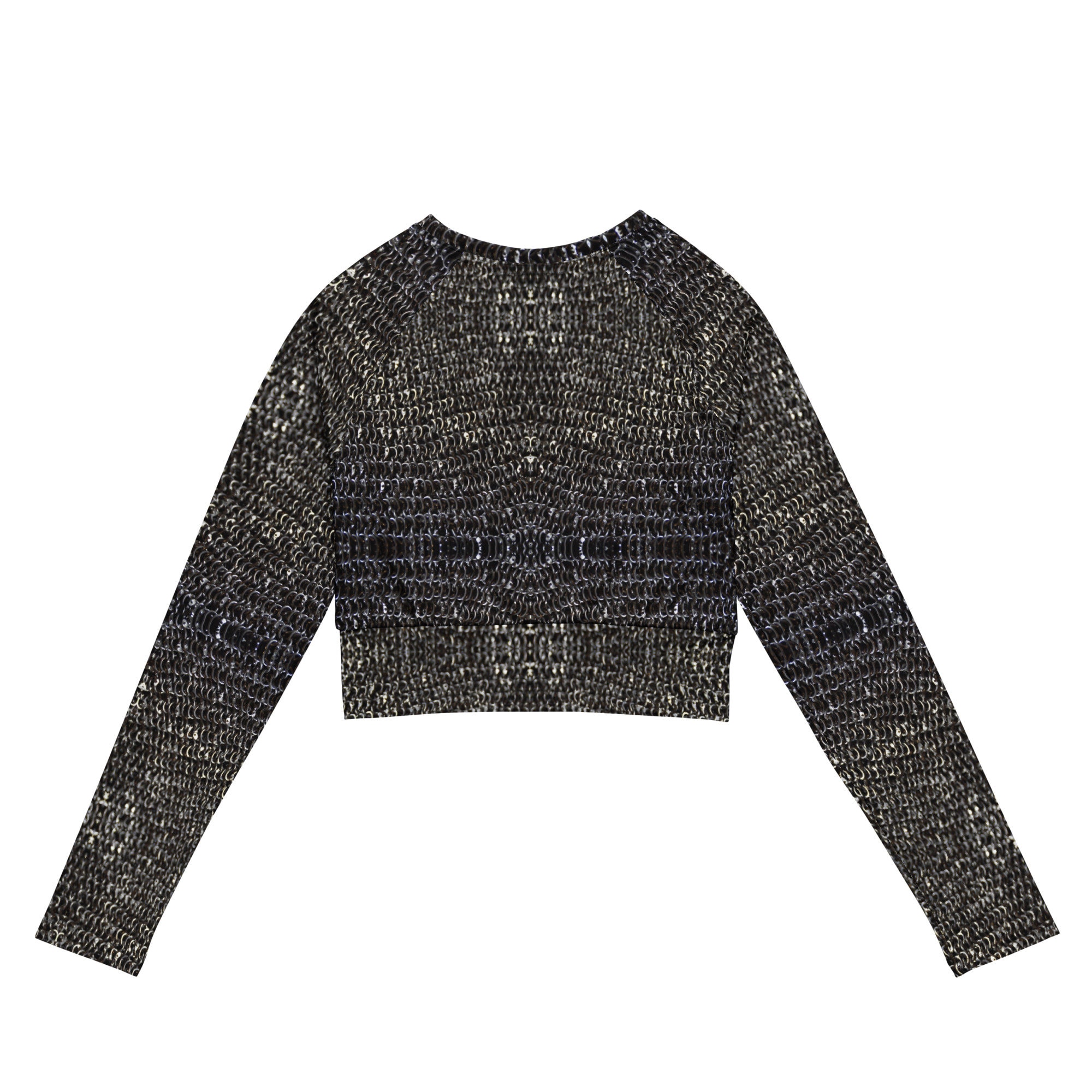 Chainmail Recycled Long-sleeve Crop Top | Medieval Armor Long-sleeve ...