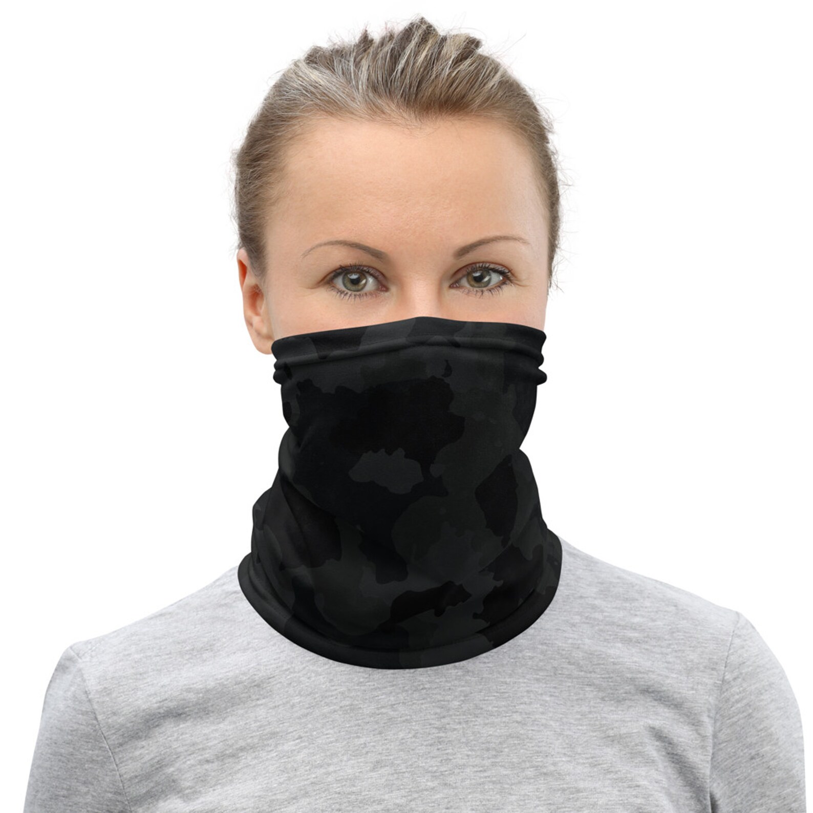 Black Camo Face Mask | Night Camouflage Cloth Face Mask | Black Camo ...
