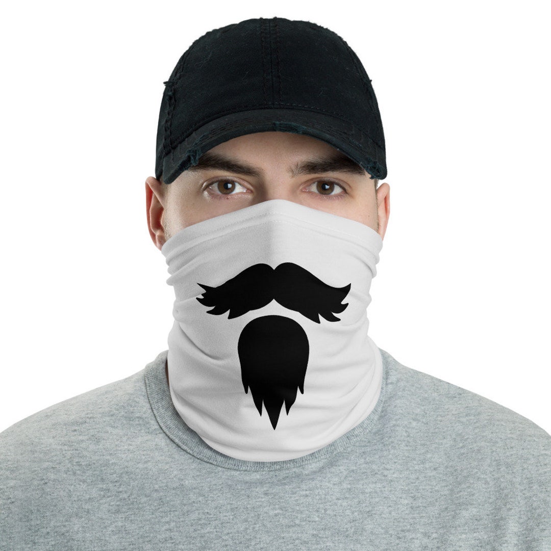 Van Dyke Face Mask | Mustache and Beard Cloth Face Mask | Mustached ...