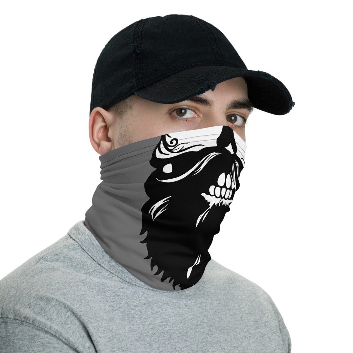 Bearded Skull Face Mask | Skull With Beard Cloth Face Mask | Beard ...