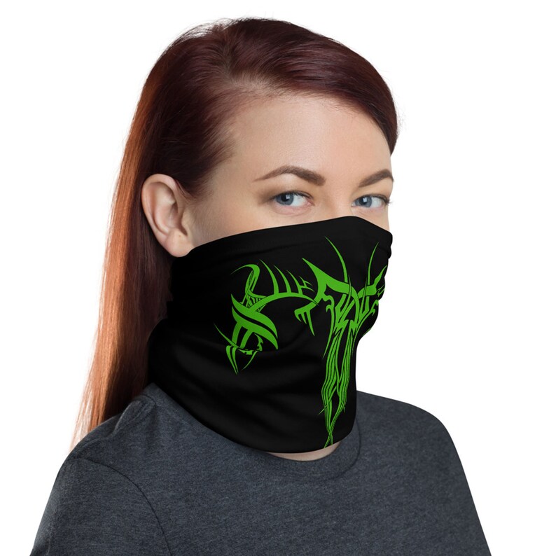 Black + Green Ninja Face Mask | Green +black Cloth Face Mask | Green ...
