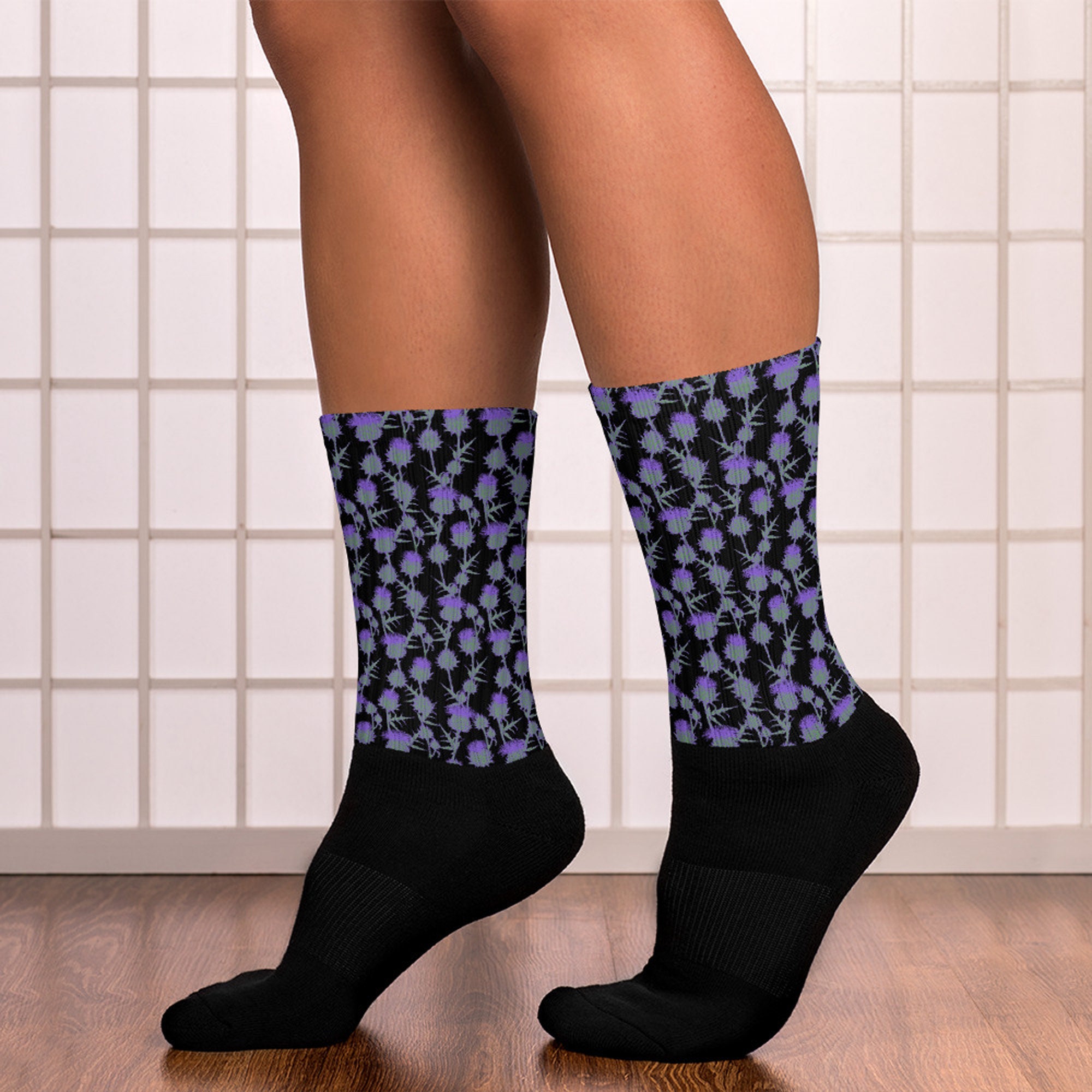 Scottish Thistle Socks | Scottish Highlands Socks| Thistle Cozy Socks ...
