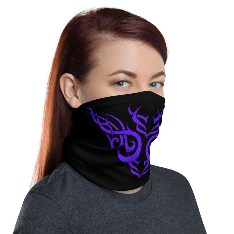 Purple Ninja Face Mask | Purple and Black Cloth Face Mask | Purple and ...