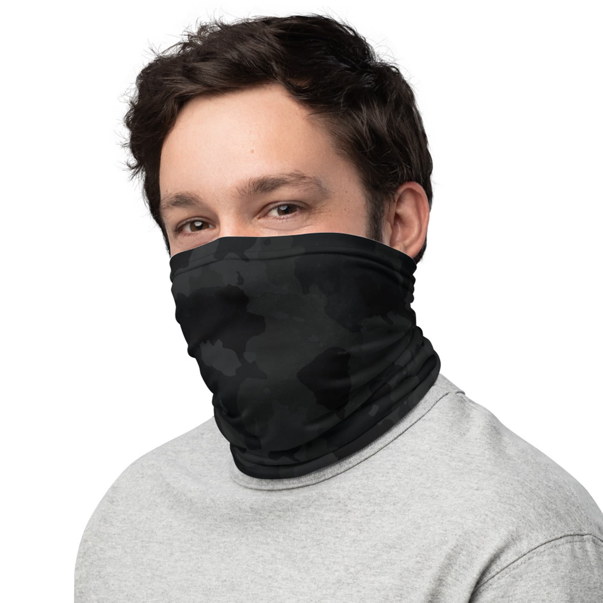 Black Camo Face Mask | Night Camouflage Cloth Face Mask | Black Camo ...