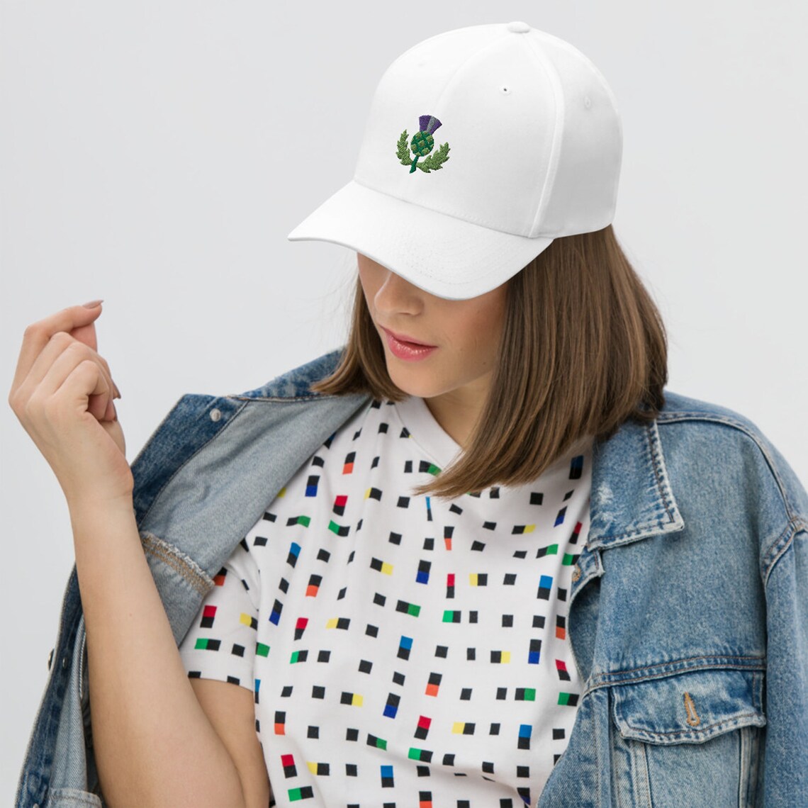 Scottish Thistle Structured Twill Cap | Scottish Thistle Baseball Cap ...