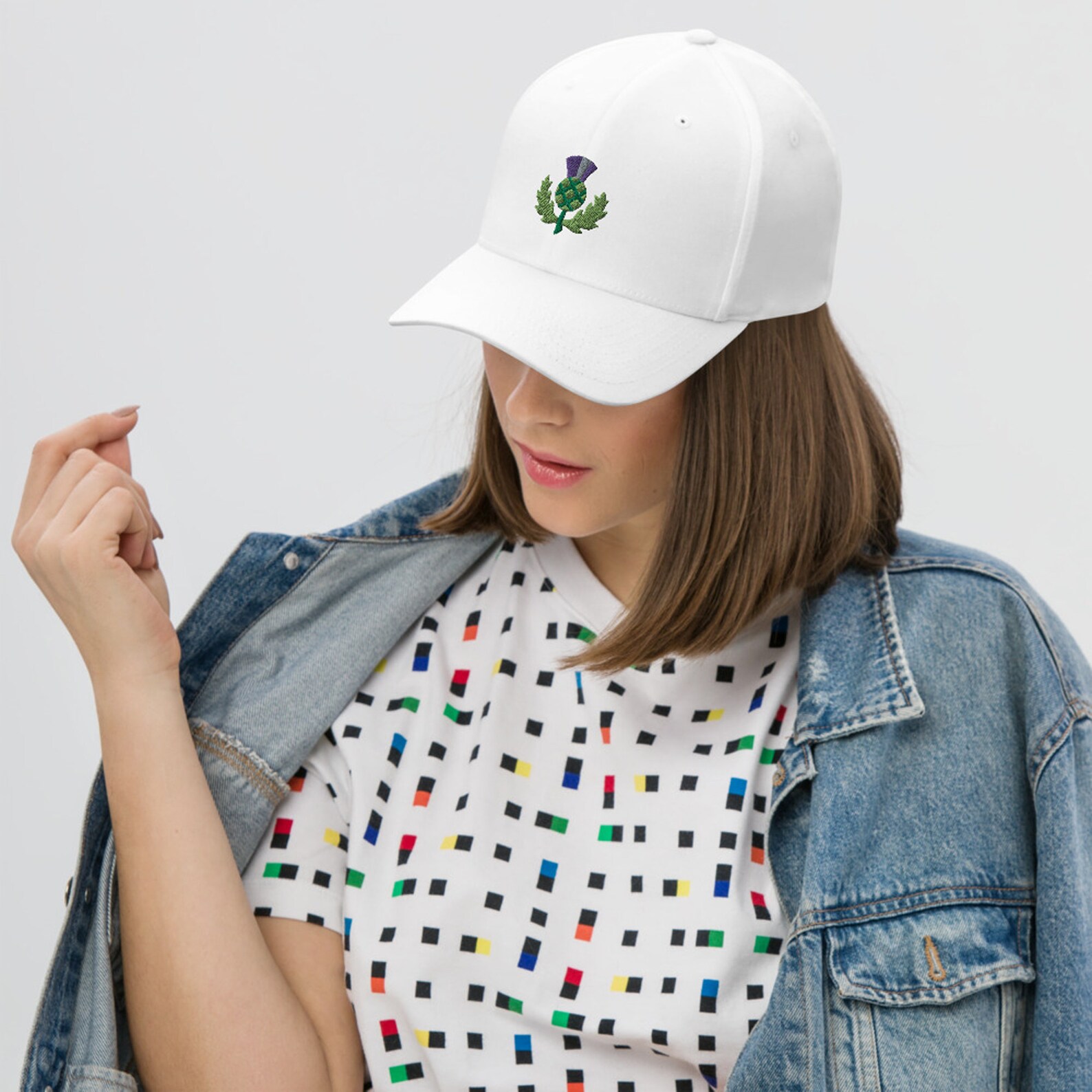 Scottish Thistle Structured Twill Cap | Scottish Thistle Baseball Cap ...