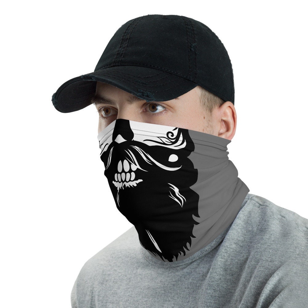 Bearded Skull Face Mask | Skull With Beard Cloth Face Mask | Beard ...