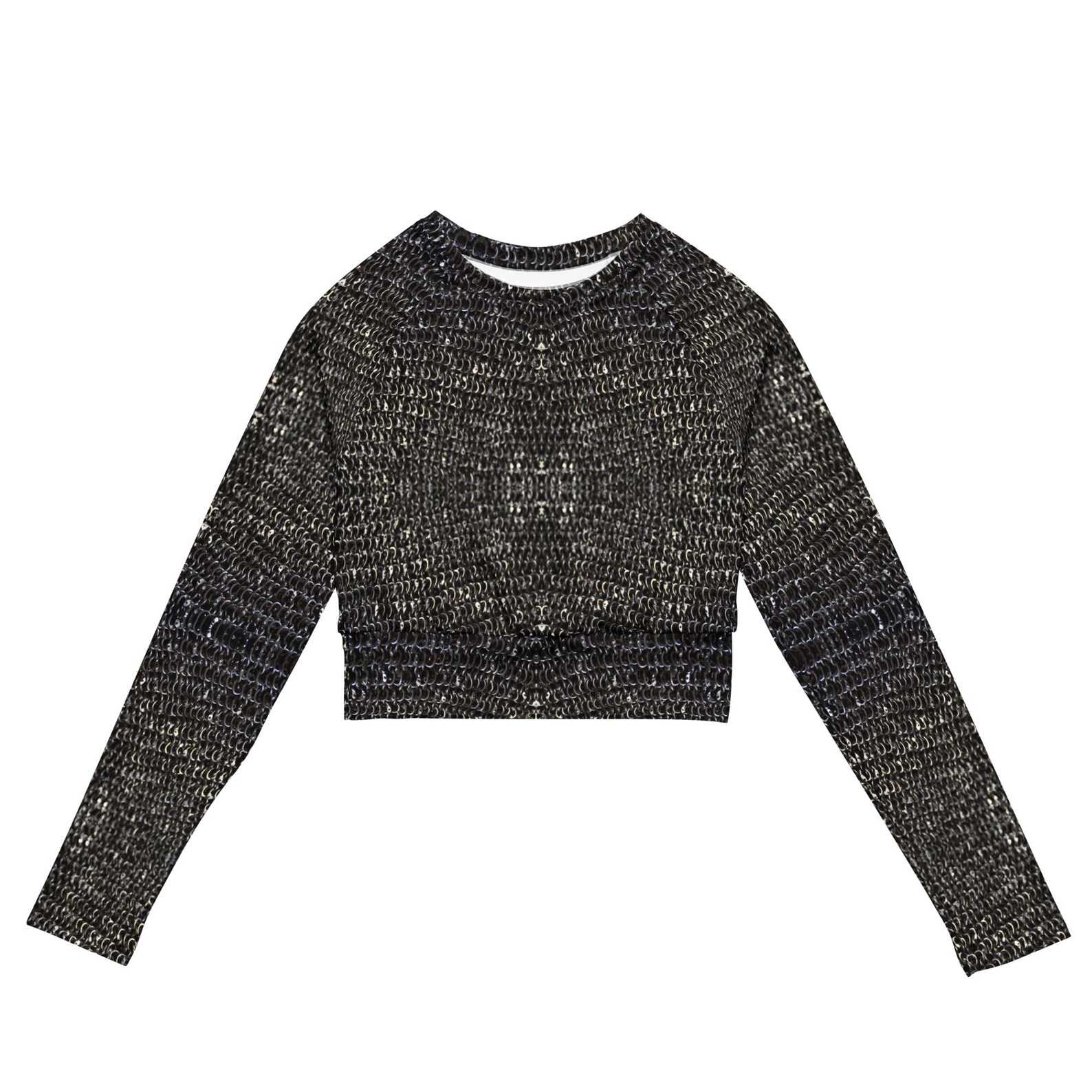 Chainmail Recycled Long-sleeve Crop Top | Medieval Armor Long-sleeve ...