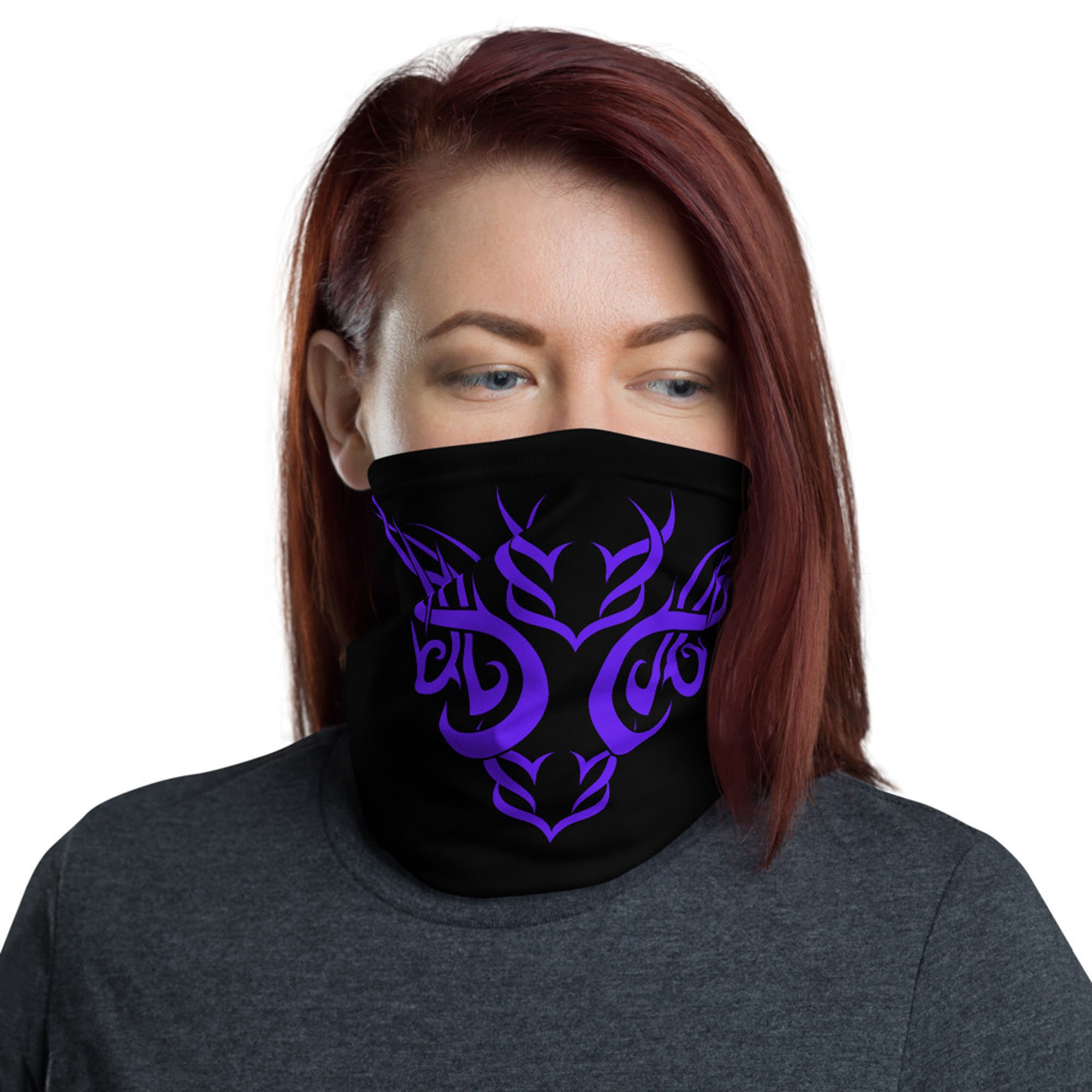 Purple Ninja Face Mask | Purple and Black Cloth Face Mask | Purple and ...