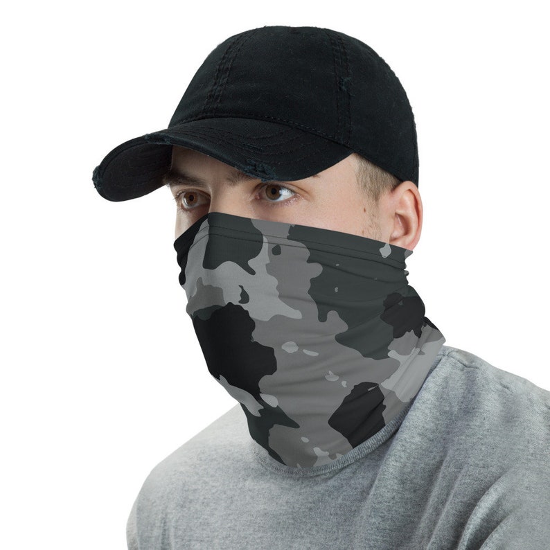 Gray Camo Face Mask Camouflage Cloth Face Mask Gray and | Etsy