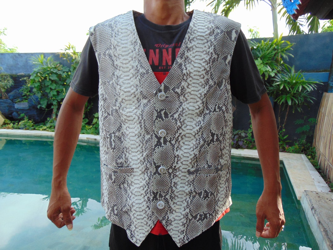 Genuine Snake Skin Handmade Men Vest Jacket Customs Made Order First ...