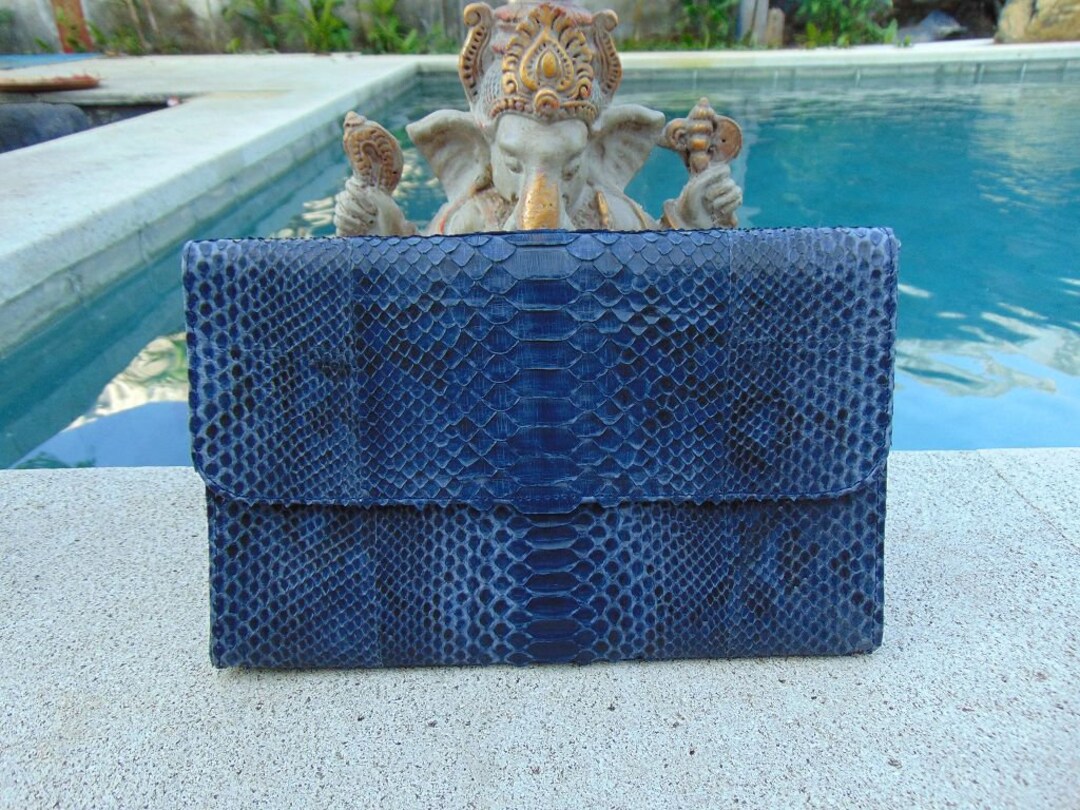 Genuine Python Skin Medium Clutch/wallet | Exotic Leather Bags ...
