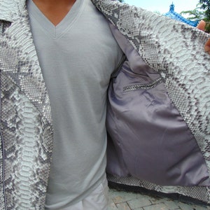 Genuine Snake Skin Handmade Men Motorbike Jacket Customs Made Order ...