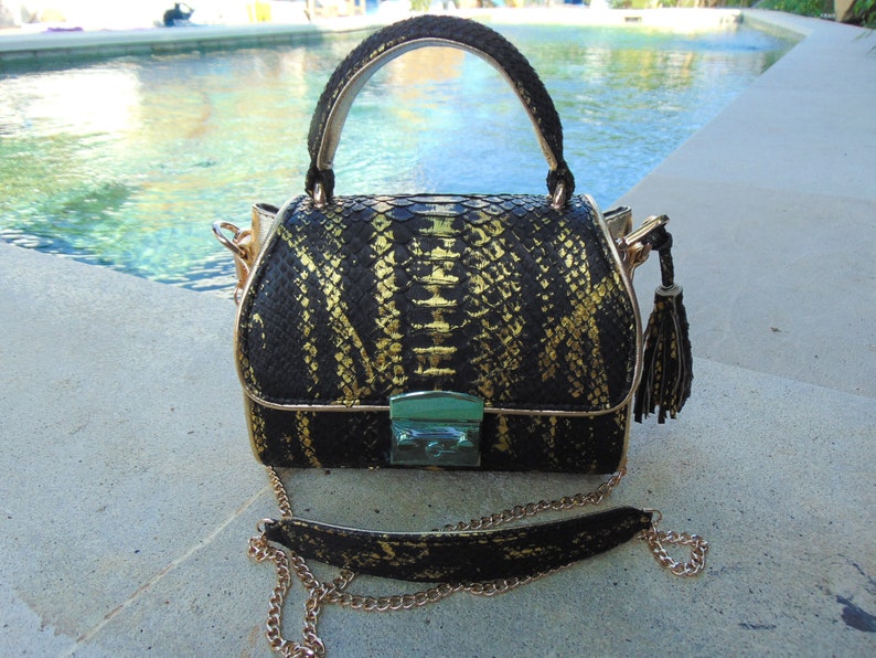 Genuine Python Bag Snakeskin Bag Handbag Purse Real Snake Skin - Etsy