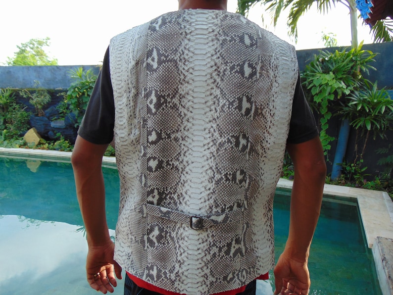 Genuine Snake Skin Handmade Men Vest Jacket Customs Made Order - Etsy