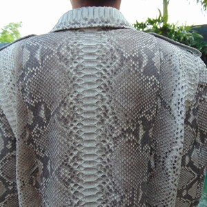 Genuine Snake Skin Handmade Men Motorbike Jacket Customs Made - Etsy