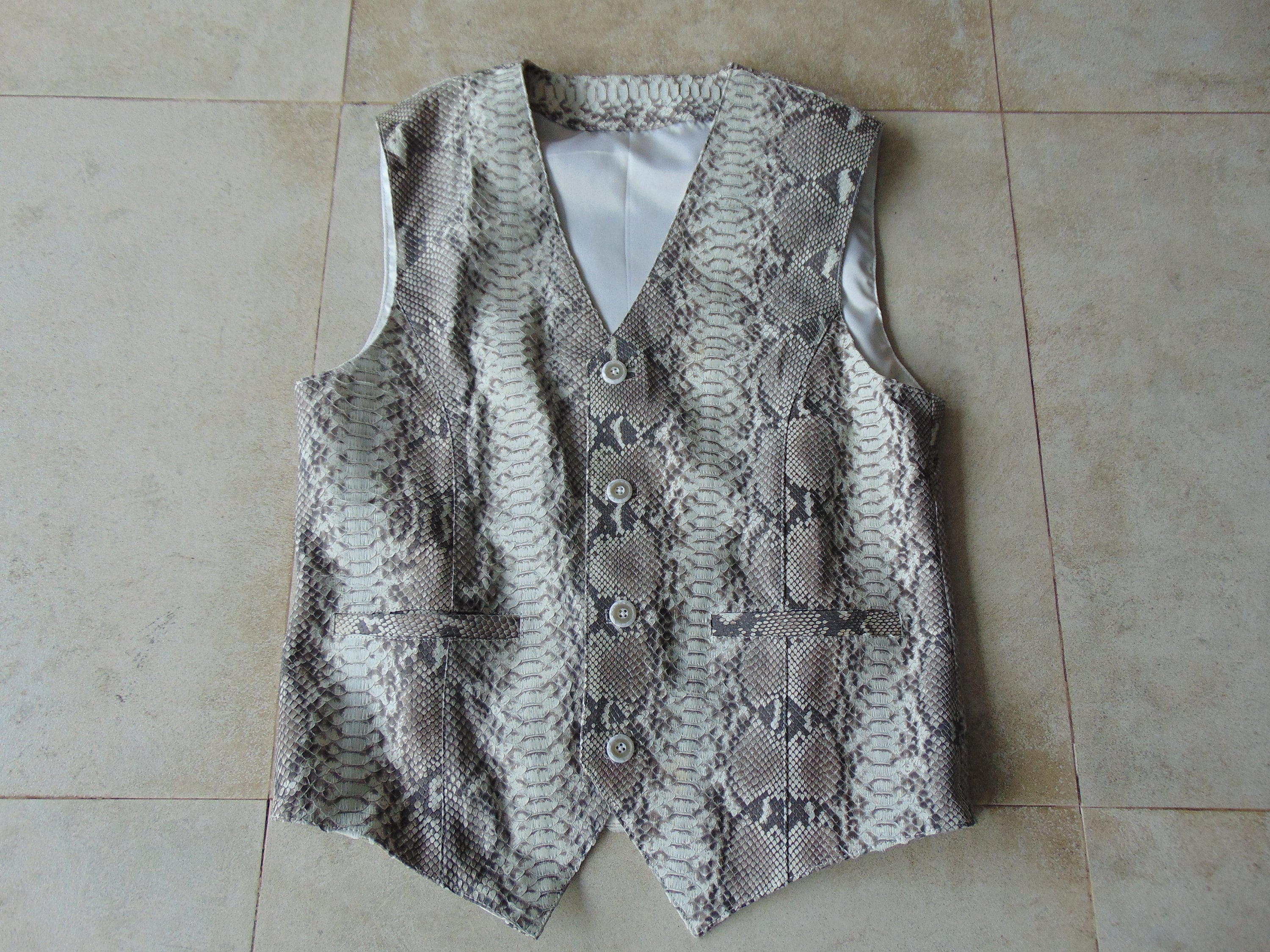 Genuine Snake Skin Handmade Men Vest Jacket Customs Made Order - Etsy