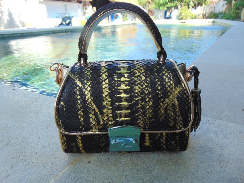 Genuine Python Bag Snakeskin Bag Handbag Purse Real Snake Skin - Etsy