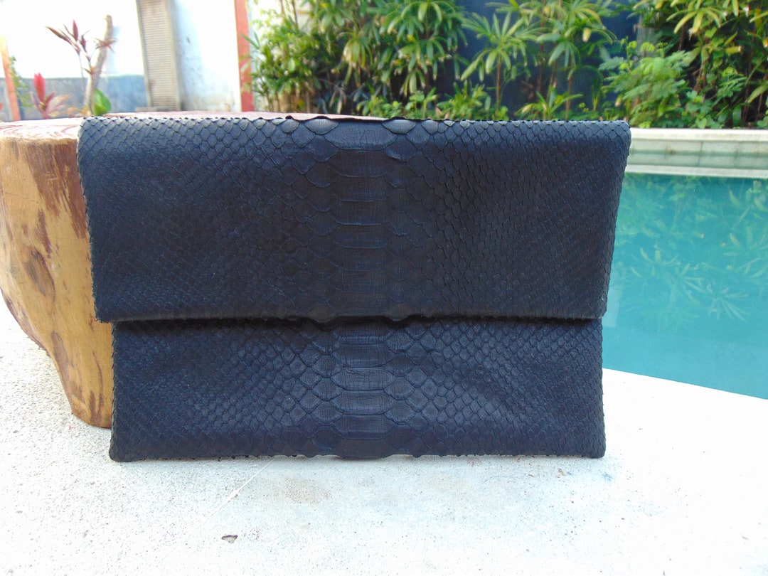 XXL Clutch Bag Handmade Authentic Python Snakeskin Clutch Bag - Etsy