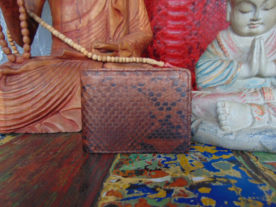Genuine Python Snakeskin Men Wallet Leather Bifold Wallet - Etsy
