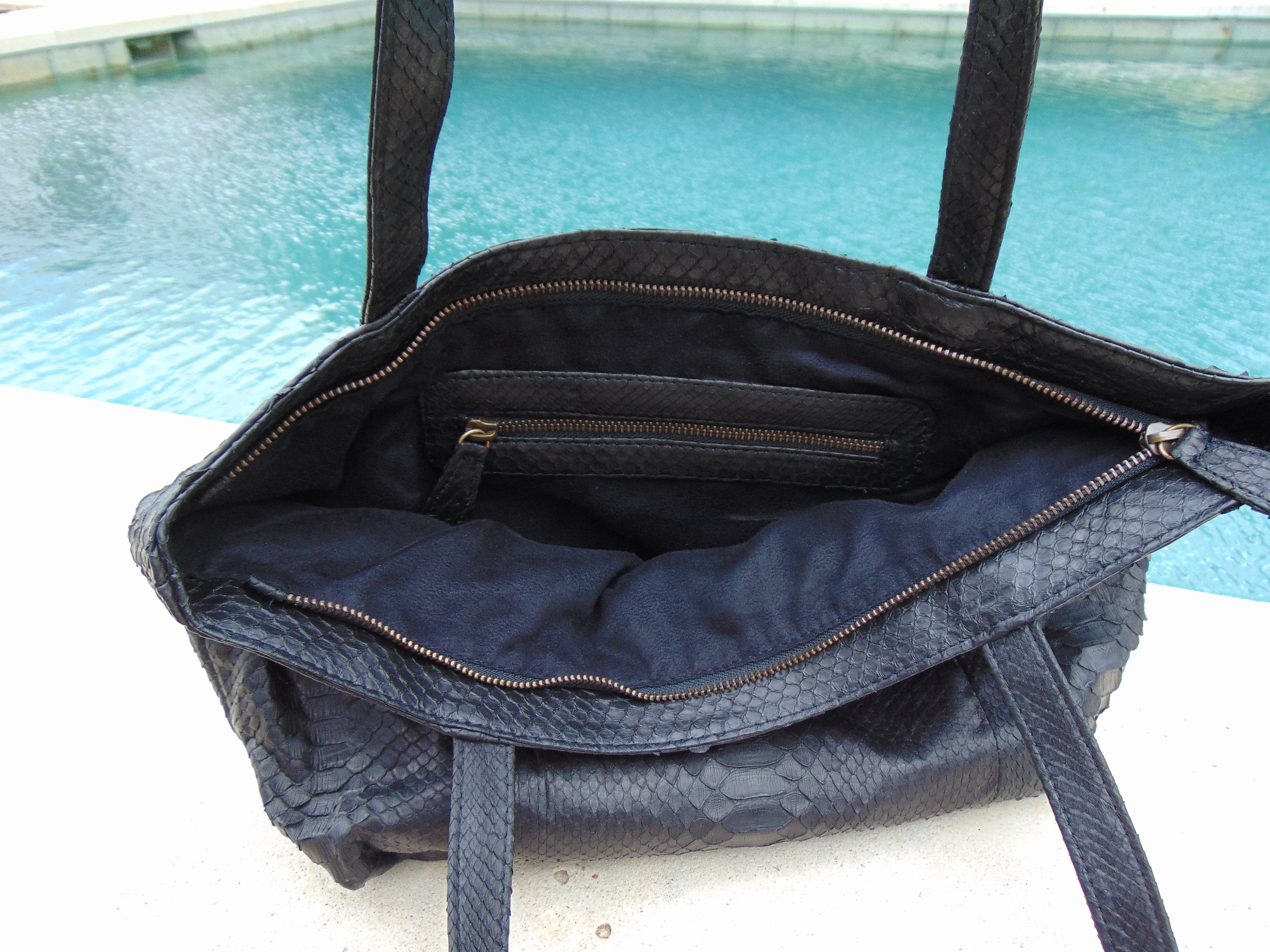 Genuine python snakeskin Shopper handbag purse real snake skin | Etsy