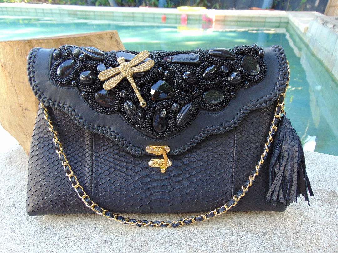 Genuine Python Bag Snakeskin Bag Handbag Purse Real Snake Skin Bag ...