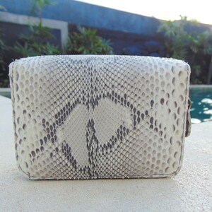 Genuine Python Snakeskin Woman Double Zipper Card Wallet Real - Etsy