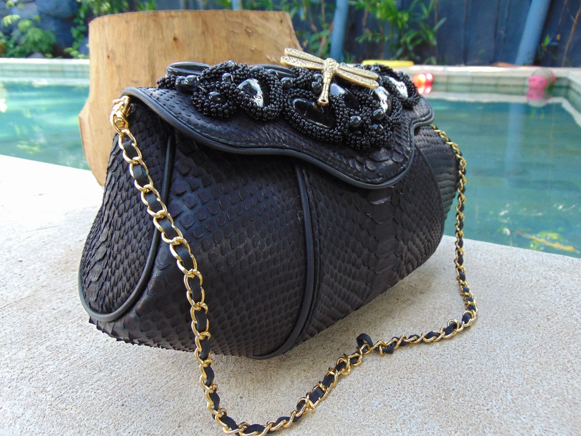 Genuine Python Bag Snakeskin Bag Handbag Purse Real Snake Skin - Etsy