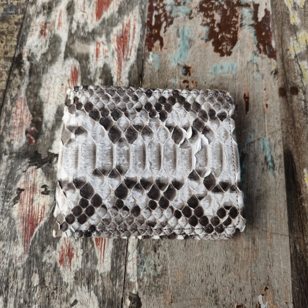 Exclusive Genuine Python Snakeskin Men's Bifold Leather Wallet ...