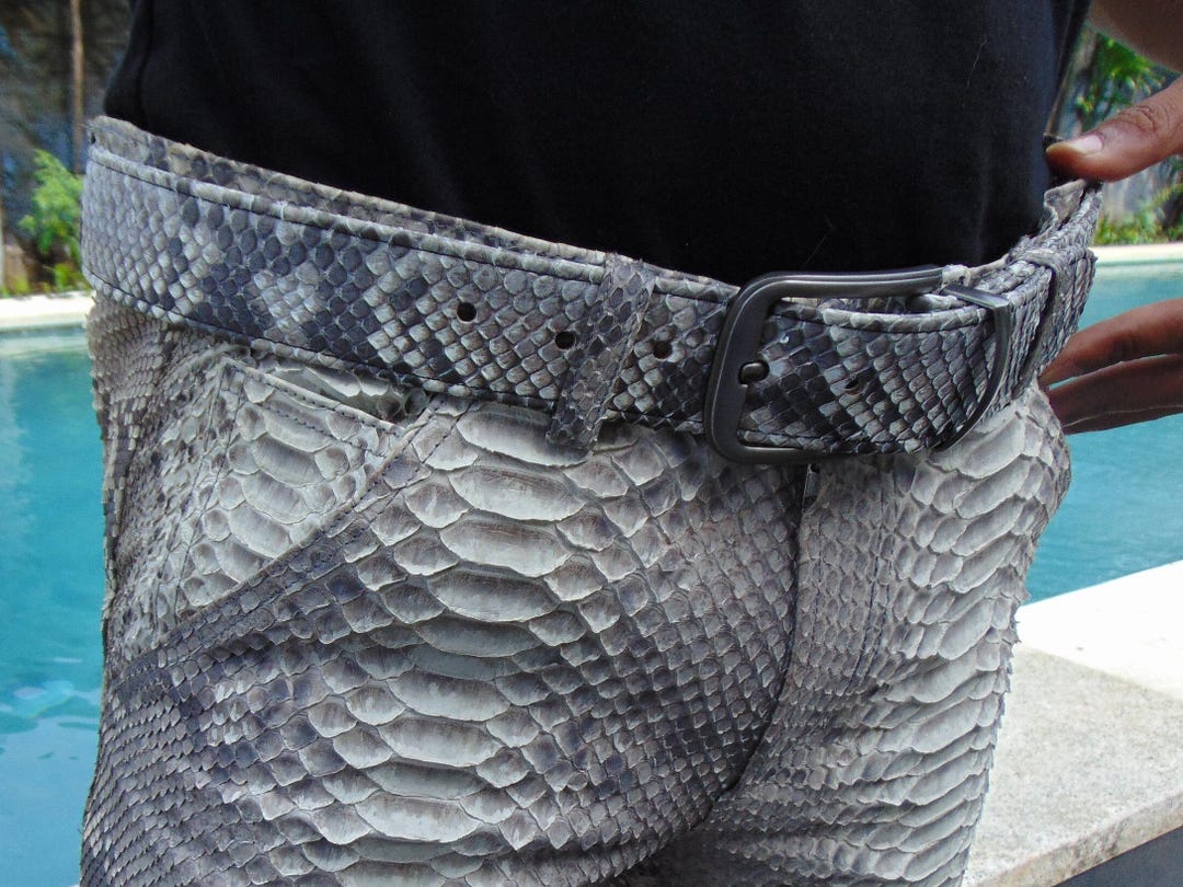 Genuine Python Snakeskin Belt Luxus Handmade Dress Belt Unisex - Etsy