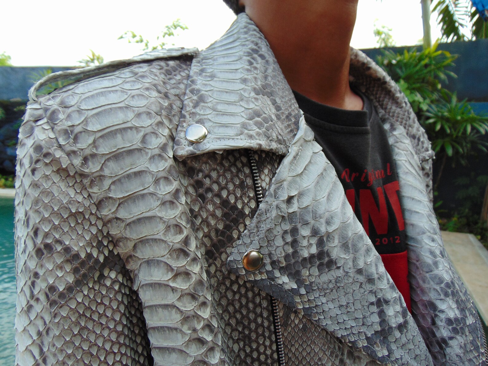 Genuine Snake Skin Handmade Men Motorbike Jacket Customs Made - Etsy