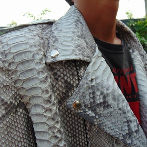 Genuine Snake Skin Handmade Men Motorbike Jacket Customs Made - Etsy
