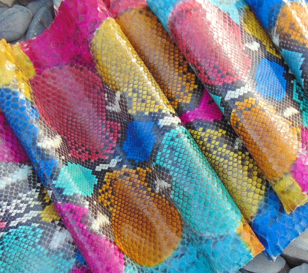 Rainbow Python Snake Skin Hide: Genuine Leather (99 to 110 Inch) - Etsy