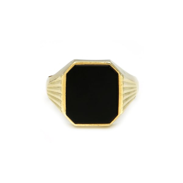 Onyx Signet Ring - Etsy