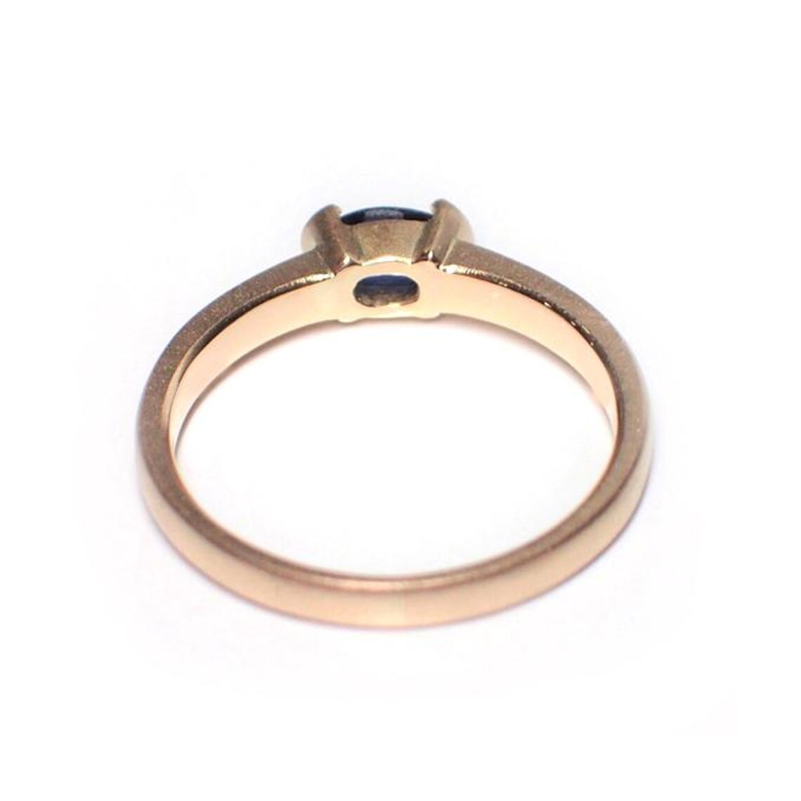 Ceylon Sapphire Satin Finished Engagement Ring 14K Sapphire, Diamond ...