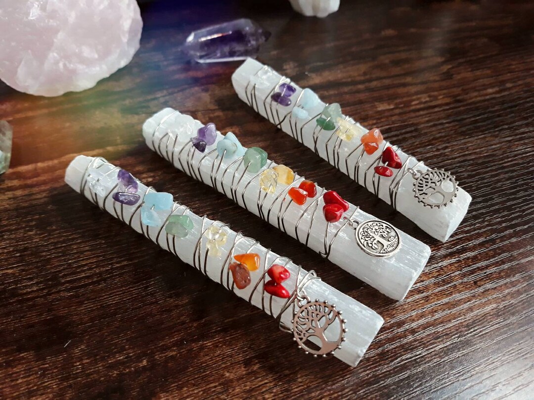 CHAKRA REIKI WANDS - Meditation, Reiki Healing, Chakra Stone Set ...